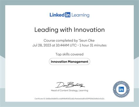 Seun Oke On Linkedin Certificate Of Completion