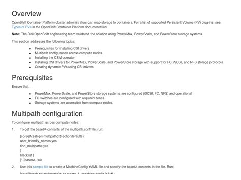 Using A Csm Operator To Configure Storage Implementation Guide—red Hat Openshift Container