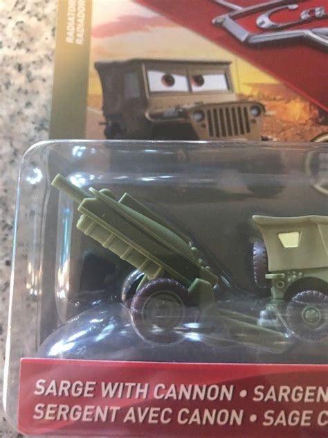 Disney Pixar Cars Deluxe Sarge With Cannon 2018 Release Very Rare