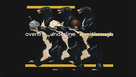 Overline Underline Line Through