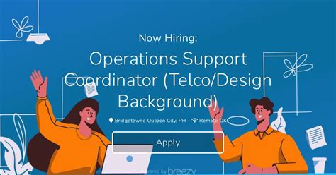 Operations Support Coordinator Telcodesign Background At Sourcefit
