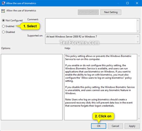 Enable Or Disable Windows Hello Biometrics In Windows 10 Tutorials
