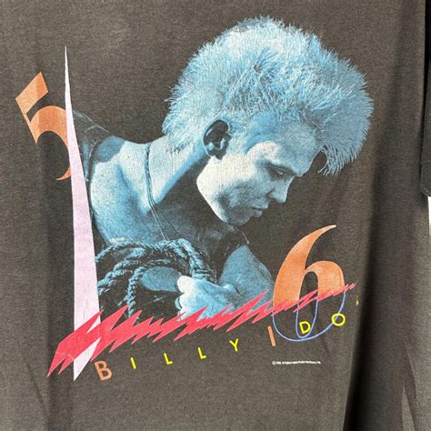 Vintage 1986 Billy Idol Whiplash Smile Punk Singer T Shirt Vintage Music Tees Vintage Music