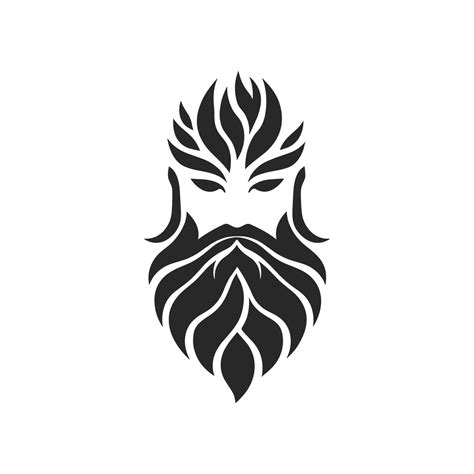 Man With A Beard And A Beard Design The Beard Design Is A Tree With