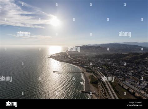 Aerial View Of Ventura Pier And The Pacific Coast In Southern