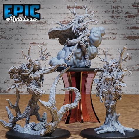 Treant Female Set Of 3 Dnd Miniatures Halfling Meadows Collection