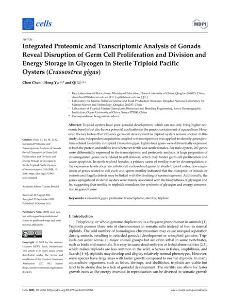 Pdf Integrated Proteomic And Transcriptomic Analysis Of Gonads Reveal