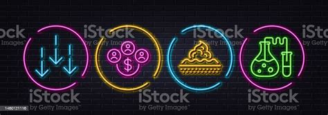 Scroll Down Buying Currency And Skin Care Minimal Line Icons For Web Application Printing Vector