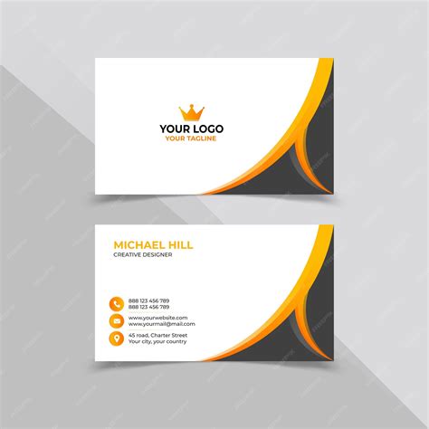 Premium Vector Professional Business Card Design Template