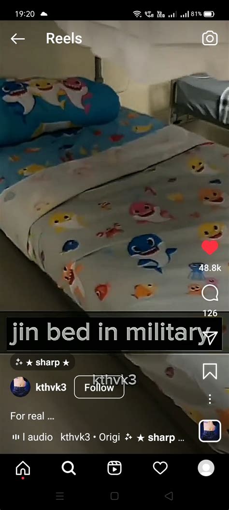 Bts Community Post Jin Bed In Military