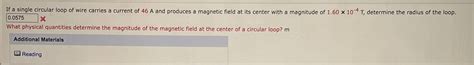 solved if a single circular loop of wire carries a current