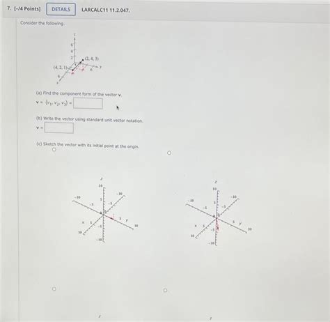 Solved Consider The Following A Find The Component Form Chegg