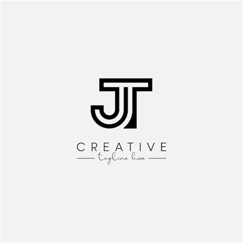 Premium Vector Abstract Minimal Letter Jt Tj Initial Based Stylish