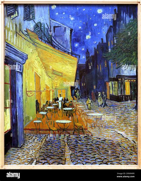 Terrace Of A Café At Night At The Place Du Forumarles France 1888 By