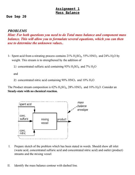 assignment 1 this will allow you to formulate several equations