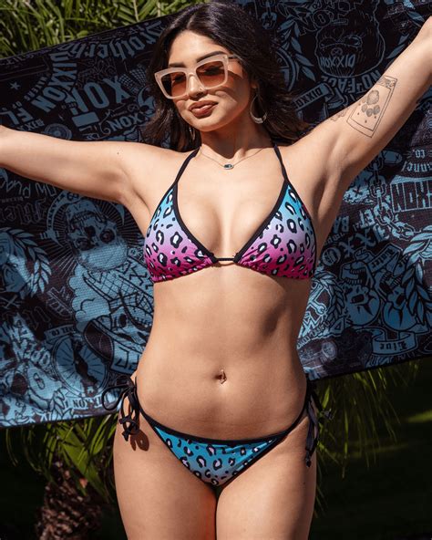 Cougar Hunter Pink And Aqua String Bikini Bottom Dixxon Canada