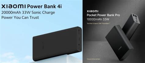 Xiaomi Pocket Power Bank Pro Mah And Power Bank I Mah With W Fast Charging Launched