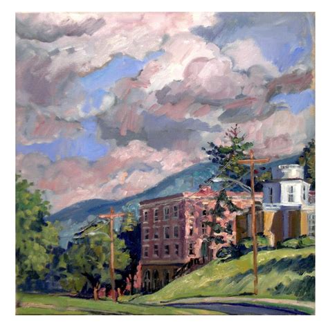 Williams College Painting Summer Cloudswilliamstown 16x16 Oil On