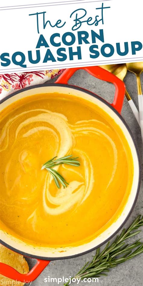 Delicious And Creamy Acorn Squash Soup Acorn Squash Soup Recipes