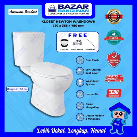 Jual American Standard Closet Kloset Toilet Duduk Wc Newton Close