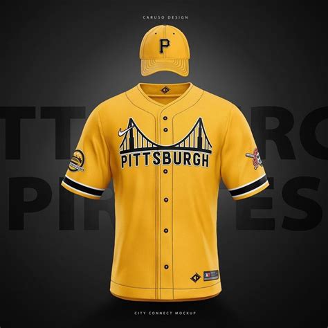 Pittsburgh Pirates Baseball Jersey With Golden Gate Bridge Design