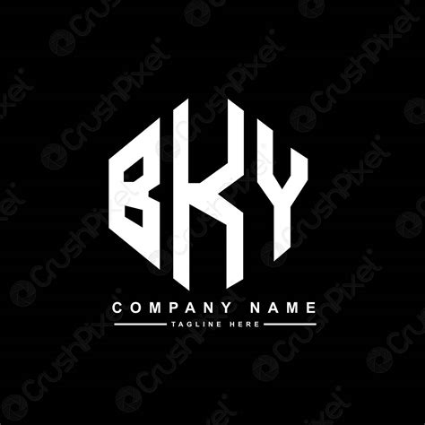 Bky Letter Logo Design With Polygon Shape Bky Polygon And Stock