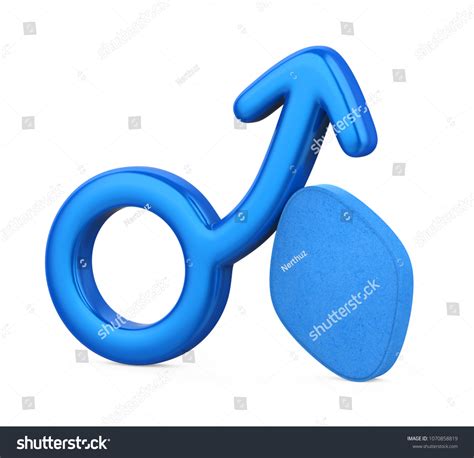 Erectile Dysfunction Male Symbol Isolated 3d Stock Illustration