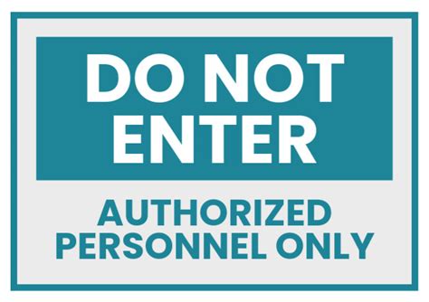 Plantilla De Do Not Enter Authorized Personnel Only Poster Postermywall