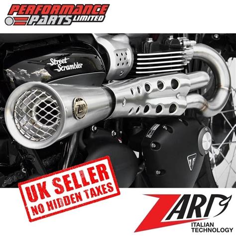 Triumph Scrambler 900 2024 Zard Tiger 70 Stainless De Cat Full Exhaust