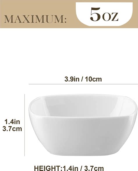 Malacasa Series Ramekin 12 Piece 4″ 10cm Square Ramekins Ivory
