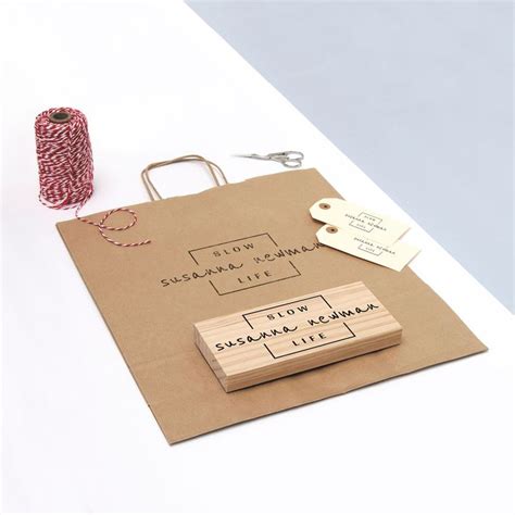Premade Minimal Logo Stamp With Brand Name And Tagline Premade