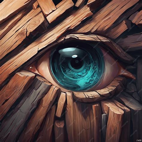 Premium Photo Eye With A Hole In The Wooden Walleye With Wooden Eye