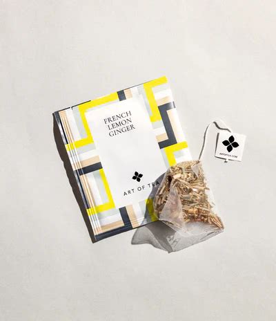 Art Of Tea French Lemon Ginger Herbal Tea Sachets 50ct Case
