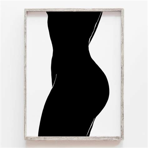Nude Silhouette Art Etsy