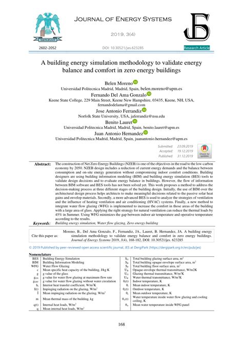 PDF A Building Energy Simulation Methodology To Validate Energy Balance And Comfort In Zero