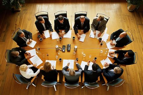 premium photo business executives in a roundtable discussion