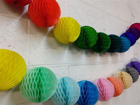 Tissue Paper Honeycomb Garland