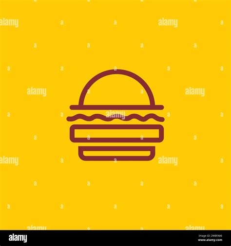 Burger Logo Icon Simple Burger Vector Illustration Stock Vector Image