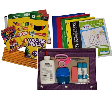 School Supply Bundle Kindergarten To 1st Grade Notebooks Pencils Markers Glue