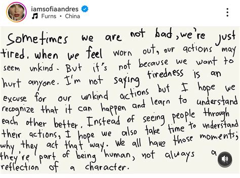 Fashion Pulis Insta Scoop Sofia Andres Stresses Knowing Why Could Better Understand Actions