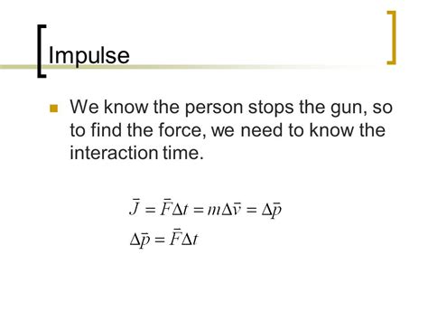 Impulse Equation Physics