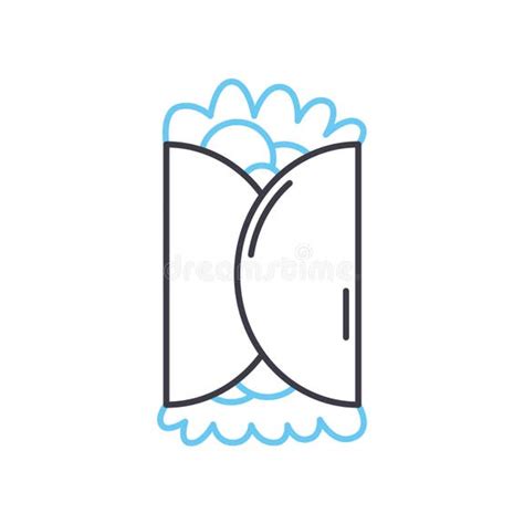 Buritto Line Icon Outline Symbol Vector Illustration Concept Sign Stock Vector Illustration