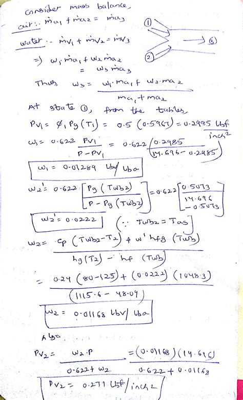 Solved Figure P12102 Shows The Adiabatic Mixing Of Two Moist Air