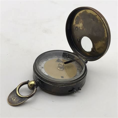 Victorian Brass Francis Barker Compass Pre 1875 Keepsakes
