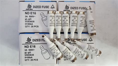 Jinlida Fuses E16 Nd 1a~30a E16 Di 1a~30a E27 Dii 2a~25a E33 Diii 35a