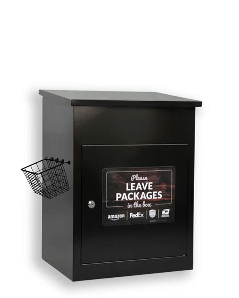 Small Parcel Box Black Porchmanager
