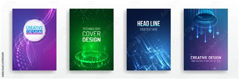 Technology Covers Corporate Documents Layout Template Science Designs