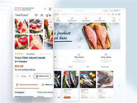 Seafood Shop Web And App Design By Alexey Chaika On Dribbble