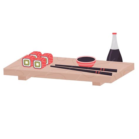 Premium Vector Set Of Shushi And Chopsticks