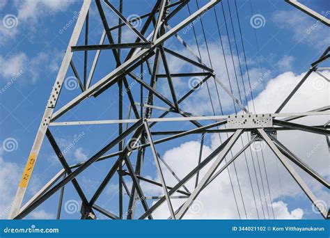 Metal Structure Steel Frame Of Electricity Transmission Tower Electricity Pylon Engineering And